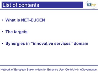 NET-EUCEN project on citizen-centric e-governance | PPT