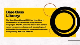 Features Of .NET Framework | PPTX