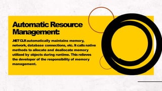 Features Of .NET Framework | PPTX