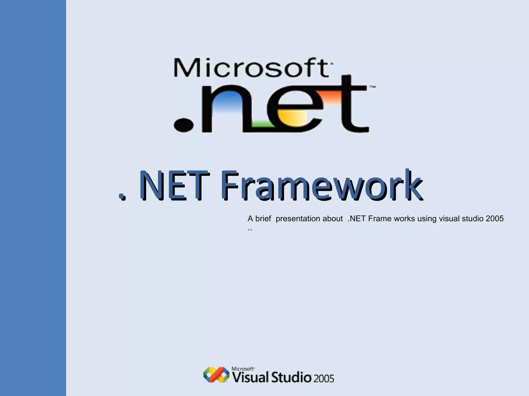 dotNET frameworks | PPT