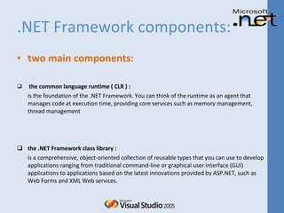 dotNET frameworks | PPT