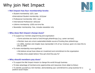 Net Impact Chapter Updated | PPT | Non-Profit Organizations | Industries