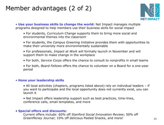 Net Impact Chapter Updated | PPT | Non-Profit Organizations | Industries