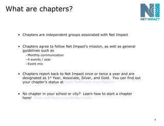 Net Impact Chapter Updated | PPT
