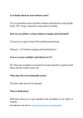 C# interview-questions | PDF