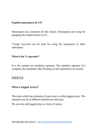 C# interview-questions | PDF