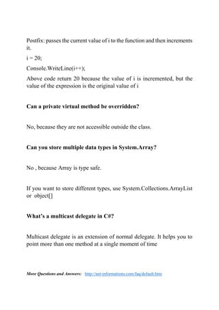 C# interview-questions | PDF