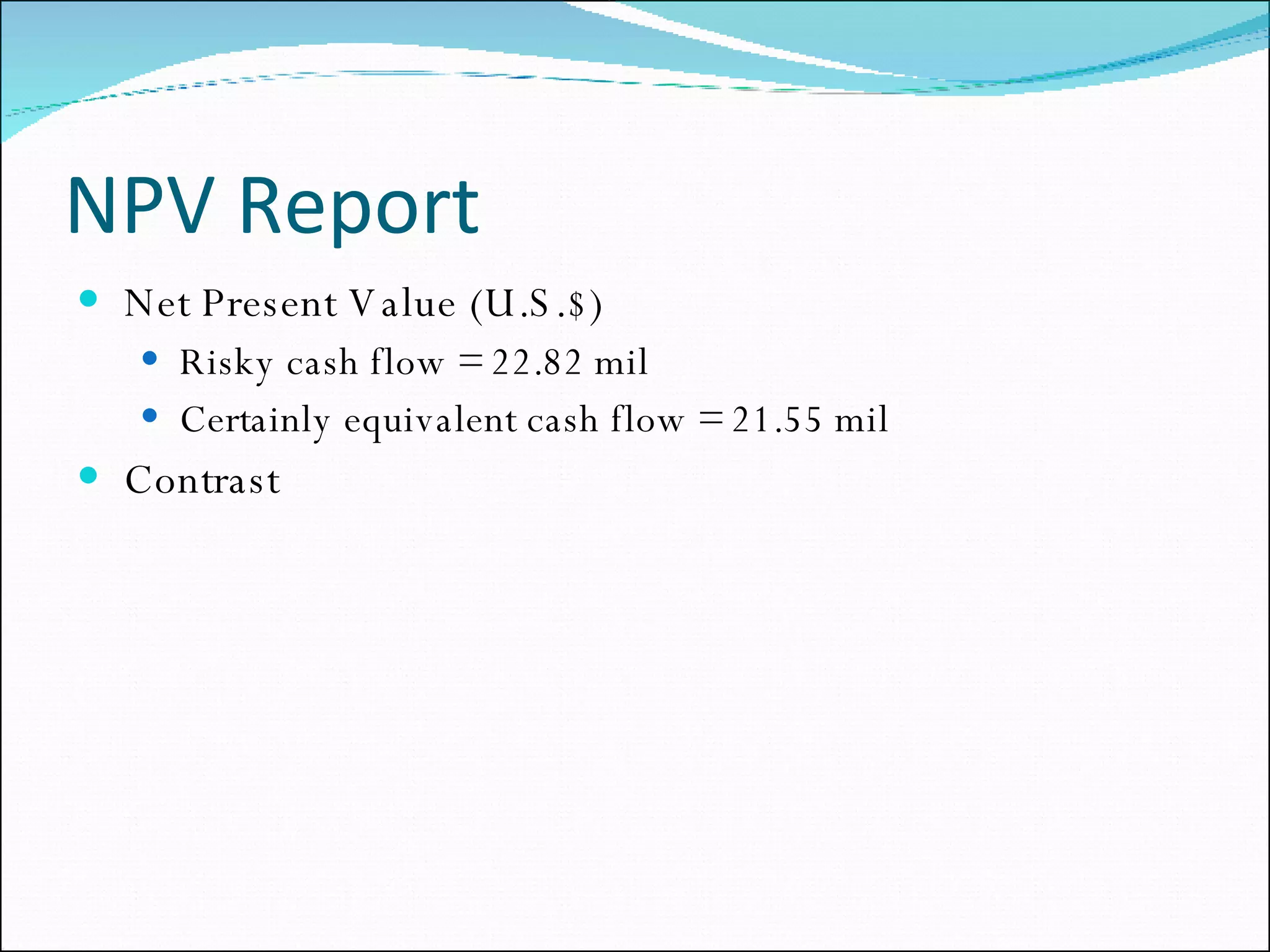 Net Present Value Analysis (downloadable) | PPT