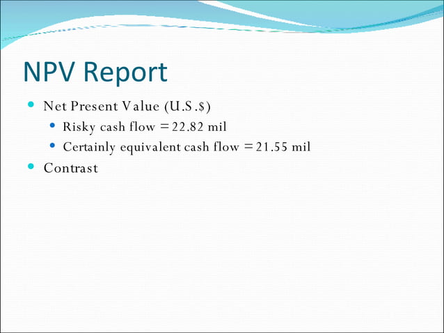 Net Present Value Analysis (downloadable) | PPT