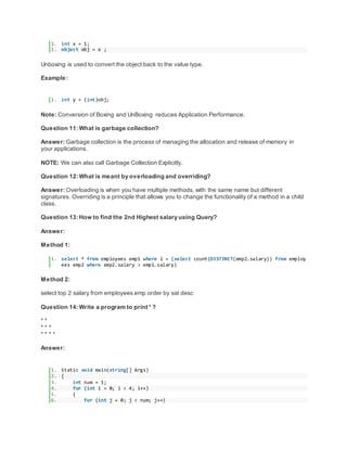 Latest .Net Questions and Answers | PDF