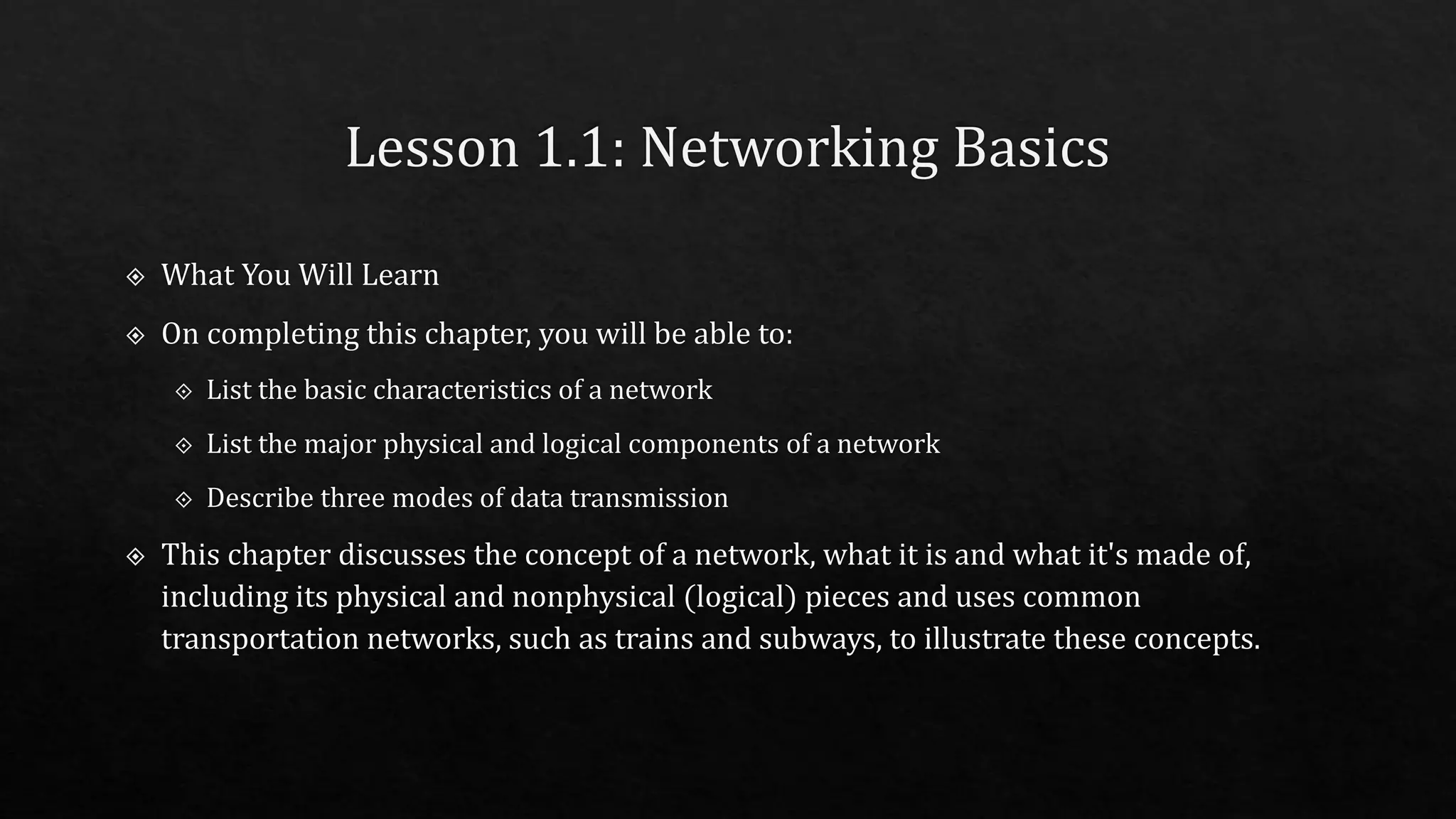 Lesson 1.1 - Networking Basics | PPTX