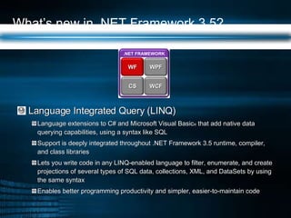 Net35 Overview | PPT | Programming Languages | Computing