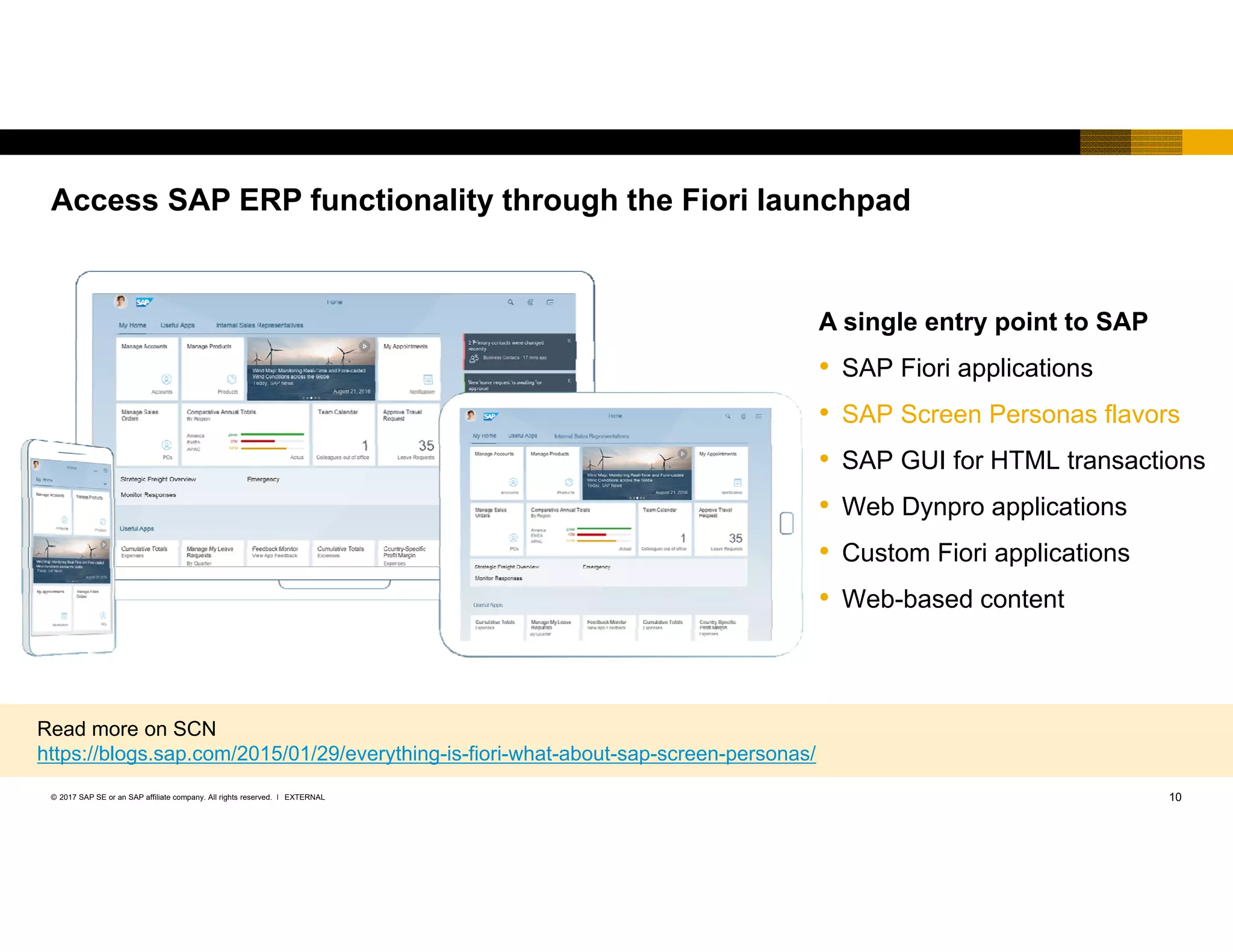 SAP TechEd 2017 Fiori and SAP Screen Personas NET 52541 | PPT