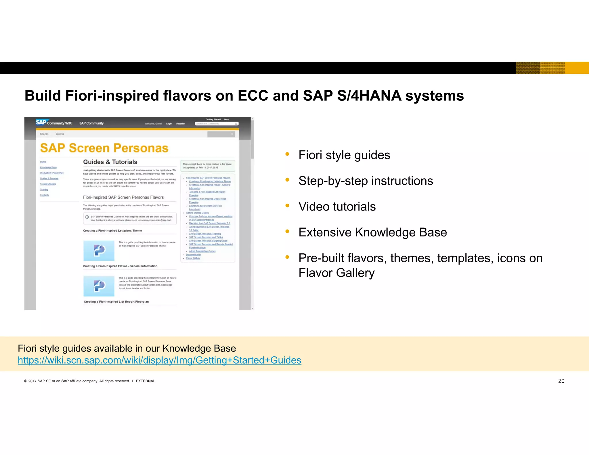 SAP TechEd 2017 Fiori and SAP Screen Personas NET 52541 | PDF