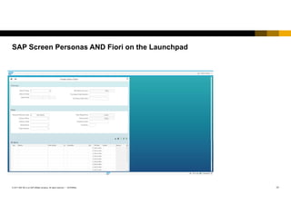 SAP TechEd 2017 Fiori and SAP Screen Personas NET 52541 | PPT