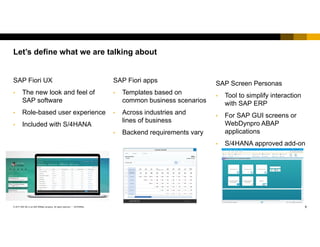 SAP TechEd 2017 Fiori and SAP Screen Personas NET 52541 | PDF
