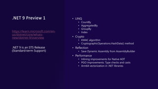 About .NET 8 and a first glimpse into .NET9