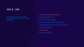 About .NET 8 and a first glimpse into .NET9