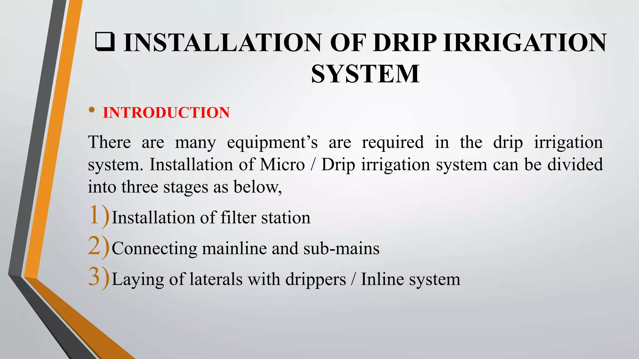 Drip irrigation system | PPTX