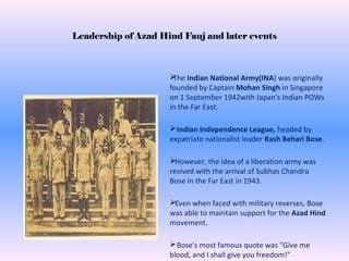 Netaji and azad hind fouz | PPT