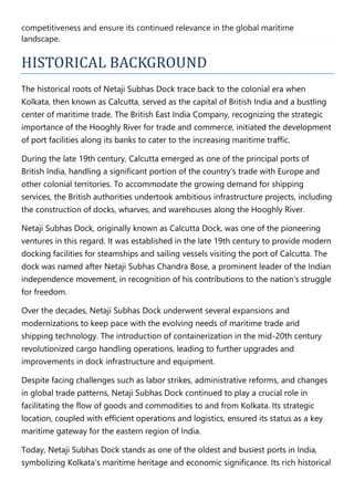 Netaji Subhas Dock A lynchpin of Kolkata's Maritime Trade.docx