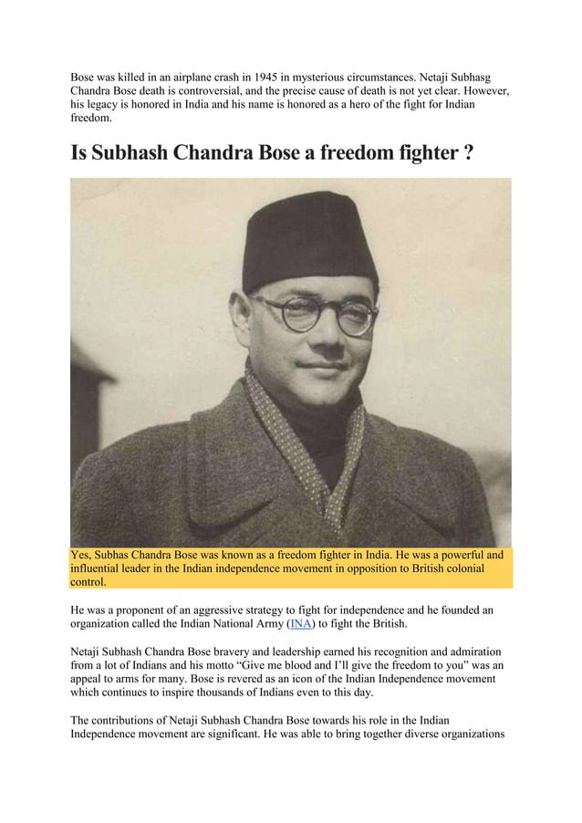 Netaji Subhash Chandra Bose Jayanti 2023 Facts, Quotes, History, Images ...