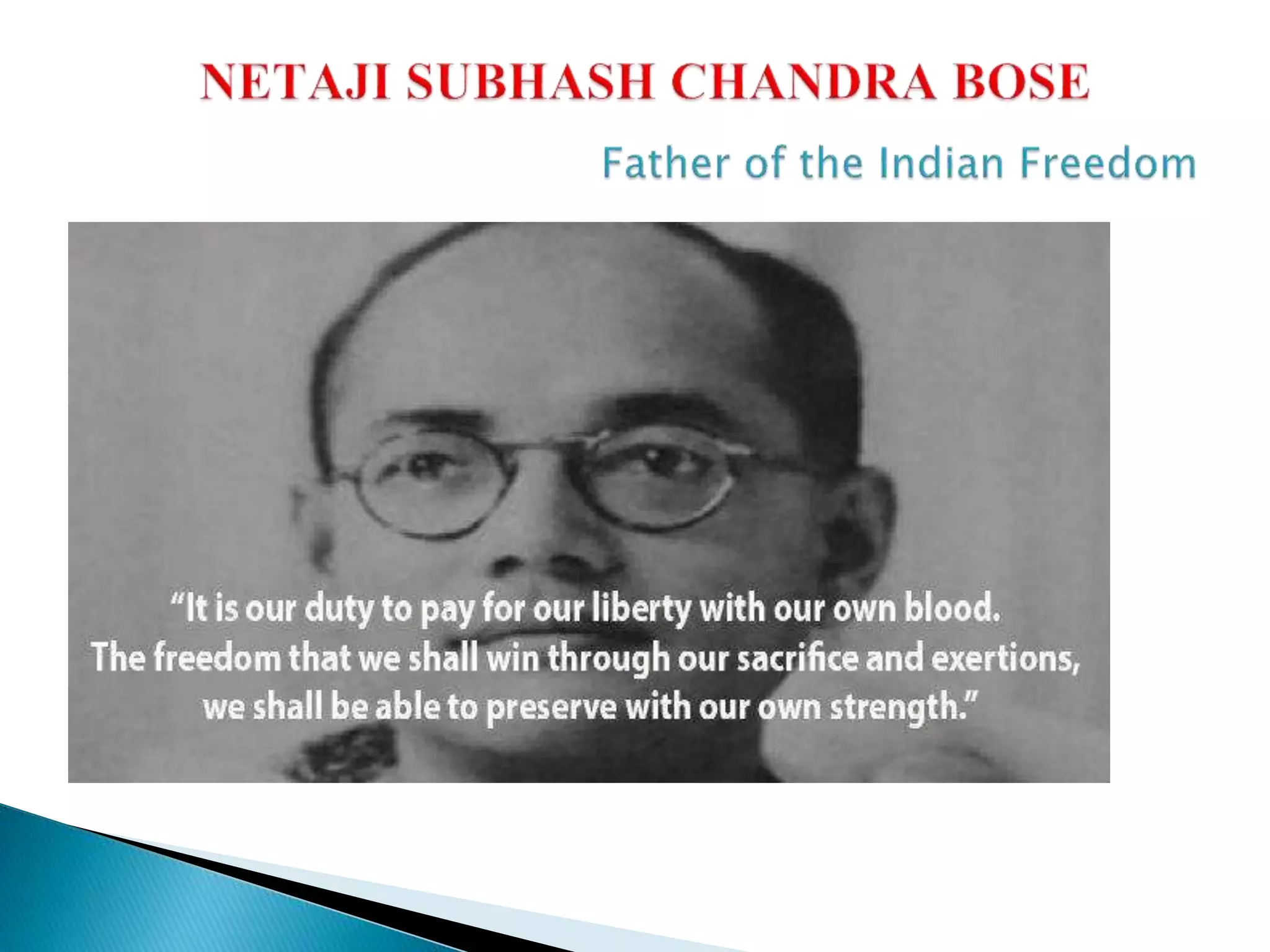 Netaji subhash chandra bose ppt | PPTX