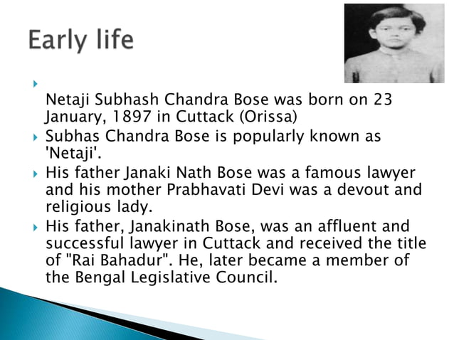 Netaji subhash chandra bose ppt | PPTX