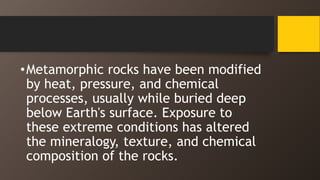 Metamorphic rocks | PPTX