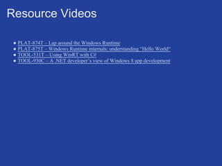 Ciklum .NET Saturday Relationship between .Net and WinRT | PPT