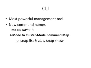 NetApp C-mode for 7 mode engineers | PPTX