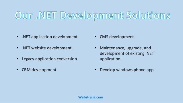 Dot Net Application Development in Sydney Australia by Webstralia