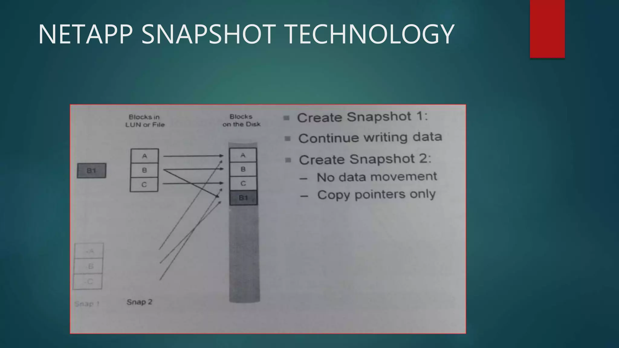 Snapshot technology Netapp storage | PPTX