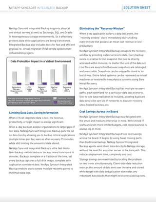 Net App Syncsort Integrated Backup Solution Sheet | PDF