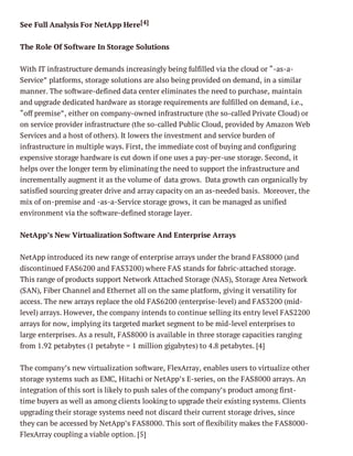 NetApp To Offer Integrated Storage Array And Virtualization Software | PDF