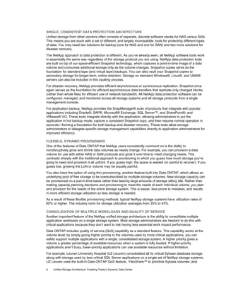 Net App Unified Storage Architecture | PDF