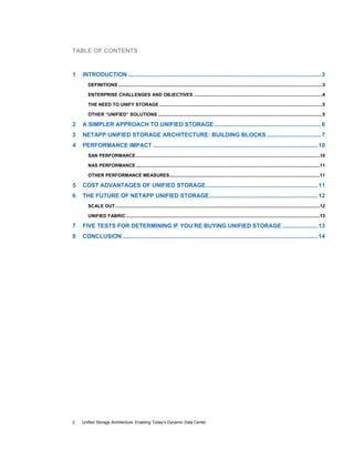 Net App Unified Storage Architecture | PDF