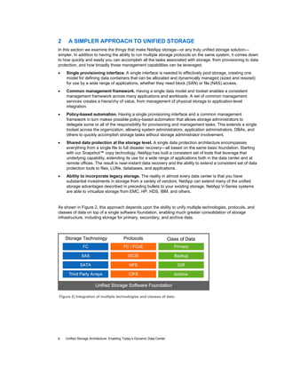 Net App Unified Storage Architecture | PDF