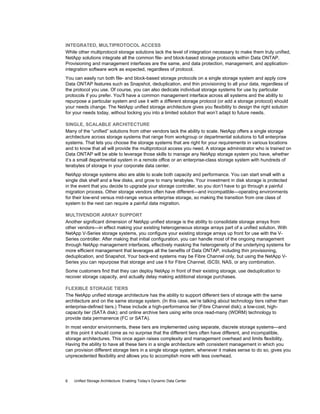 Net App Unified Storage Architecture | PDF