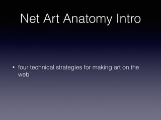 Net Art Anatomy | PDF