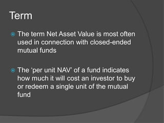 Net Asset Value Compution