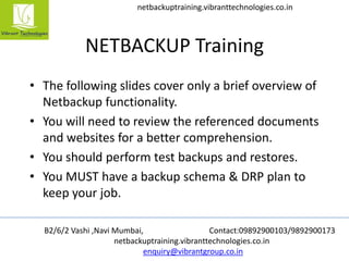 Netbackup training-course-navi-mumbai-netbackup-course-provider-navi-mumbai | PPT | Free Download