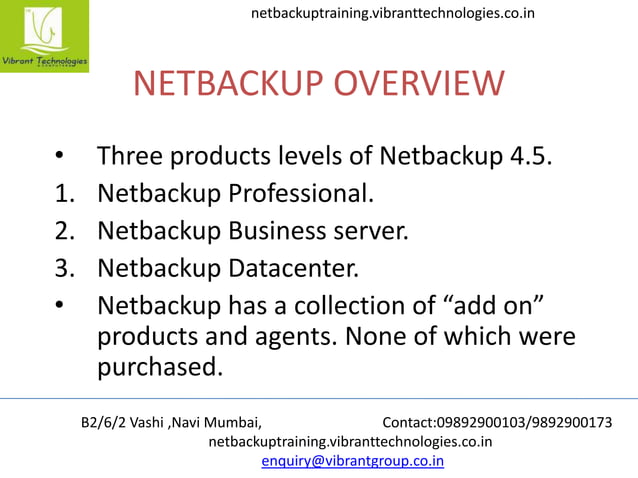 Netbackup training-course-navi-mumbai-netbackup-course-provider-navi ...