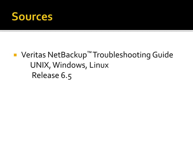 Netbackup 6.5 backup process | PPT