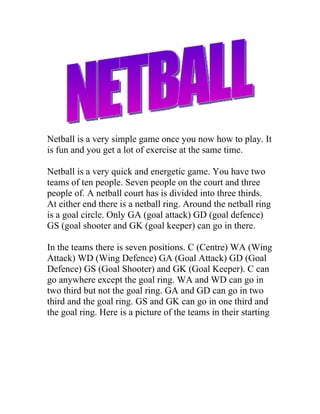 Netball | DOC