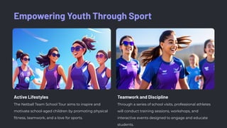 Netball Team School Tour Pitch Deck Template | PPT