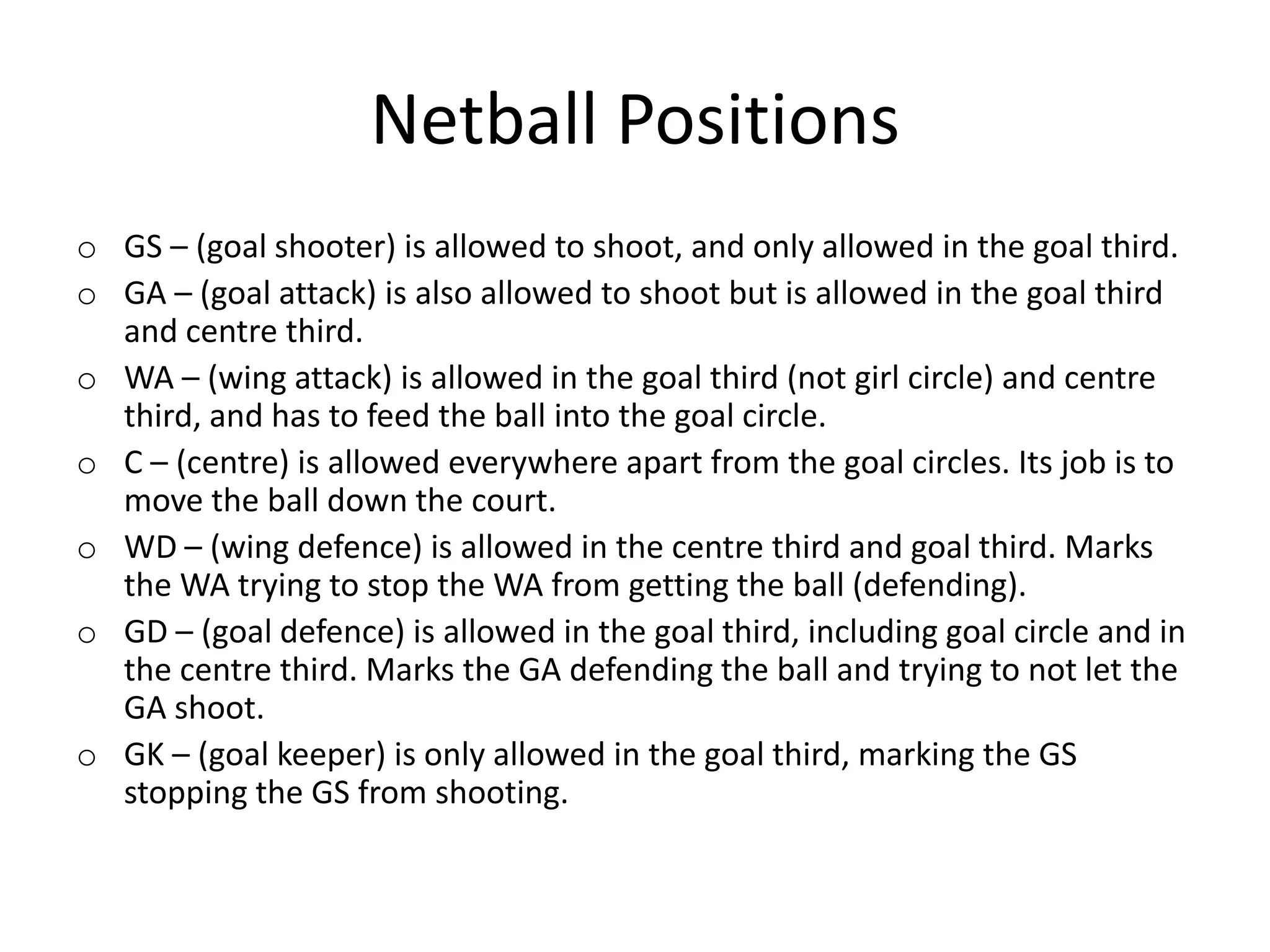 Netball powerpoint | PPTX