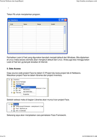 Netbeans jasper-tutorial | PDF