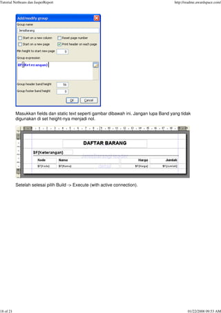Netbeans jasper-tutorial | PDF