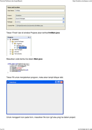 Netbeans jasper-tutorial | PDF
